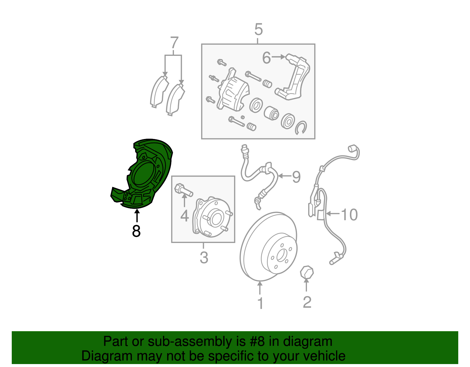 2006-2020 Toyota Brake Dust Shield 47782-0R010 | Toyota Parts Center