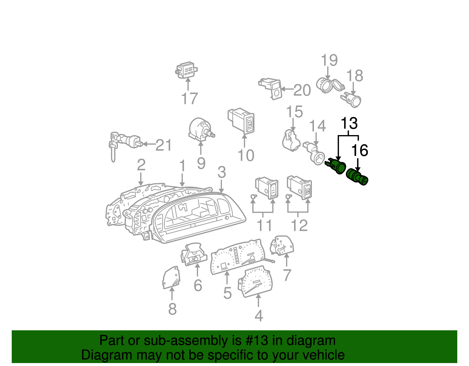 1993-2010 Toyota Cigar Lighter 85500-12240 | Toyota Parts Center