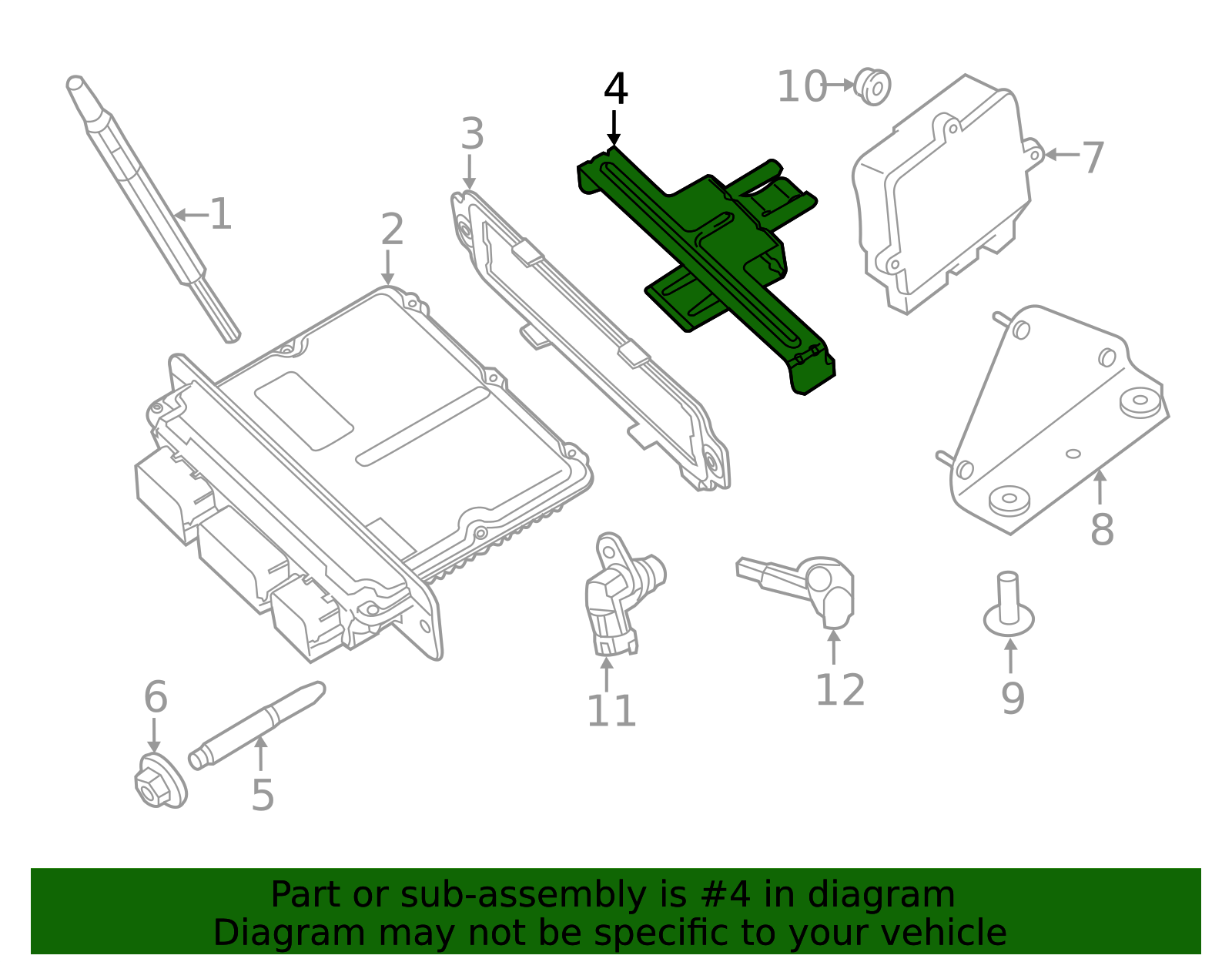 HC3Z-12A659-A - High-Quality Engine Control Module (ECM) Bracket for ...