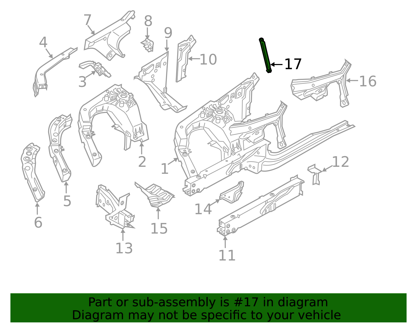 2018-2025 BMW | Fender Apron Brace | 51-61-9-880-677 | BMW OEM Parts Store