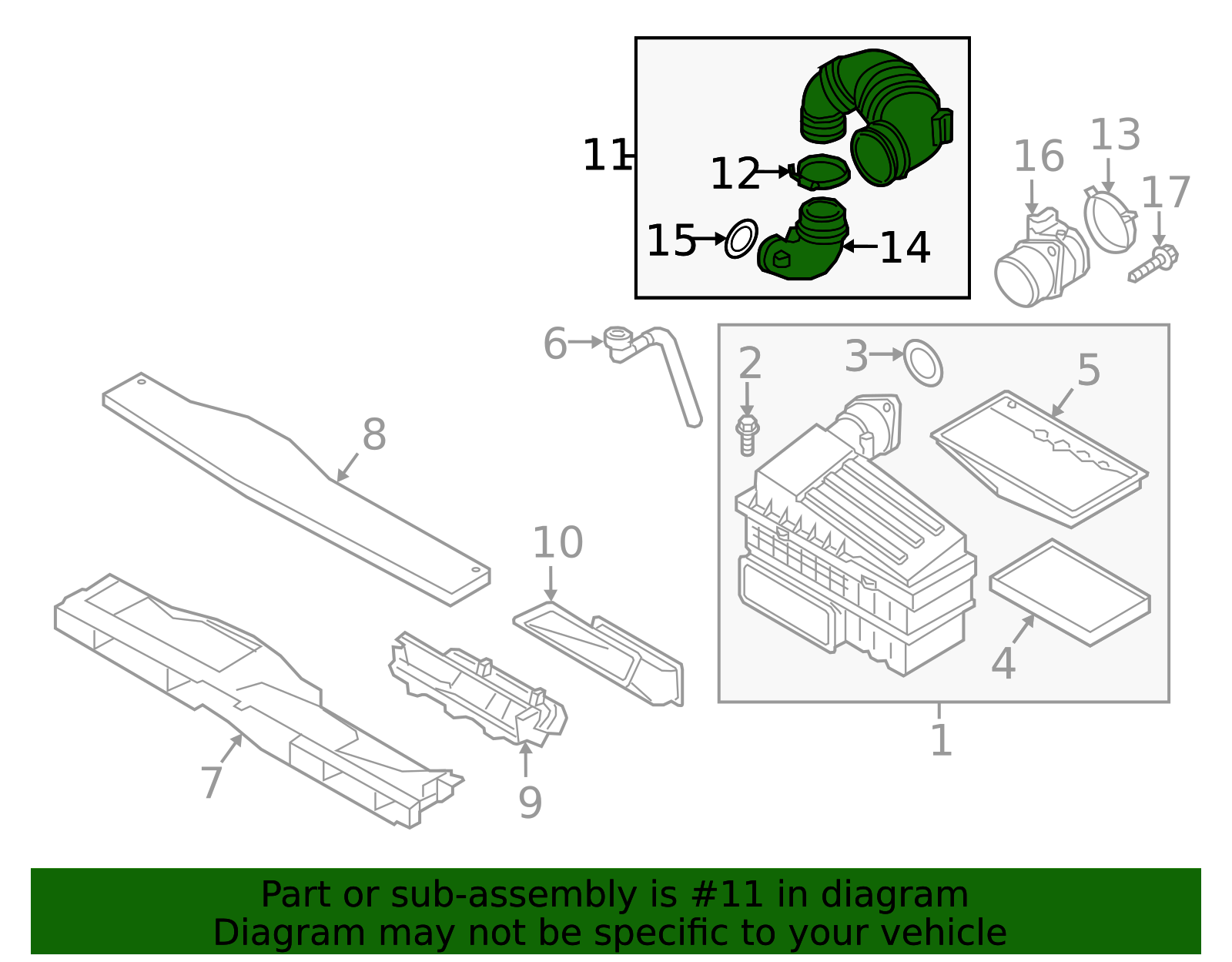 5Q0-129-654-AG - Intake Pipe 2017-2020 Audi | Audi OEM Parts Guy
