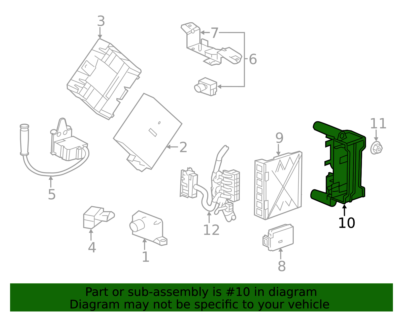 2012-2017 Buick Regal Body Control Module Bracket 22818731 | Courtesy Parts