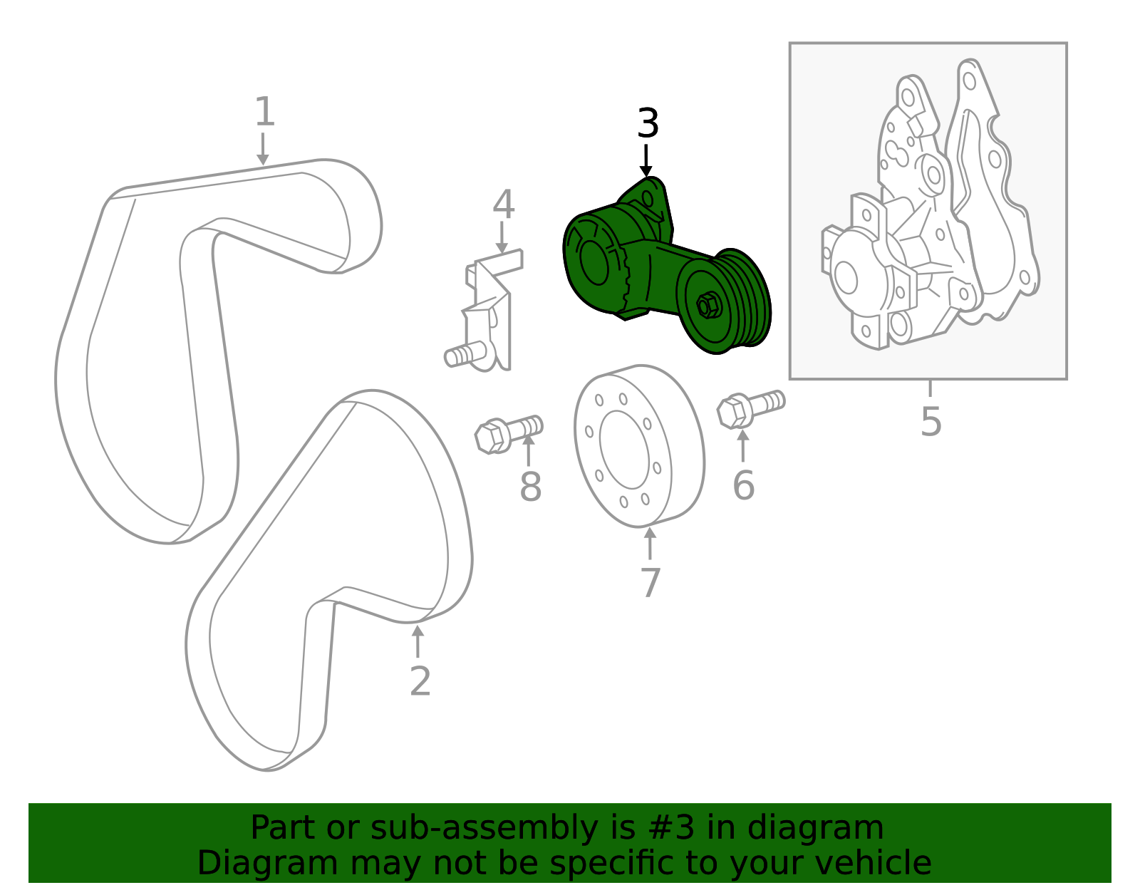 16620-47020 - Genuine Toyota/Scion IQ Serpentine Belt Tensioner 2012 ...
