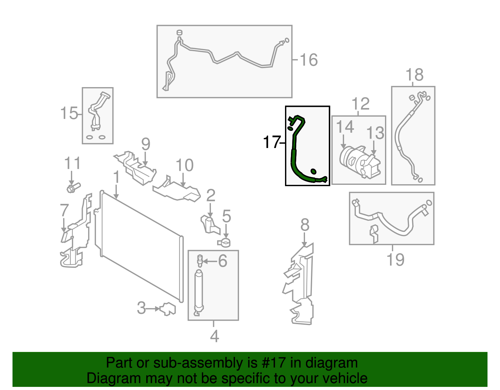 2009-2014 Nissan Murano Discharge Hose 92490-1AA0A | Nissan Parts OEM