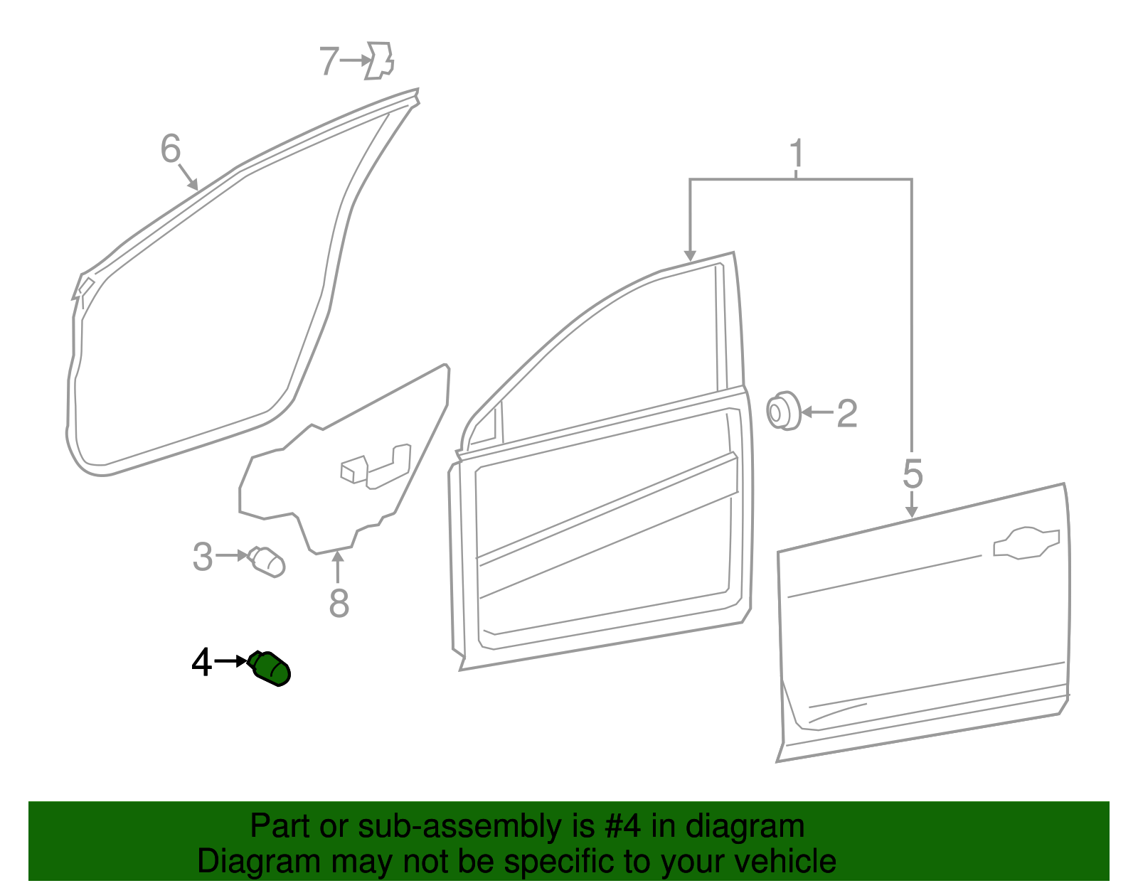 2008-2020 Nissan Door Shell Bumper 80872-JM00A | Nissan Parts Central