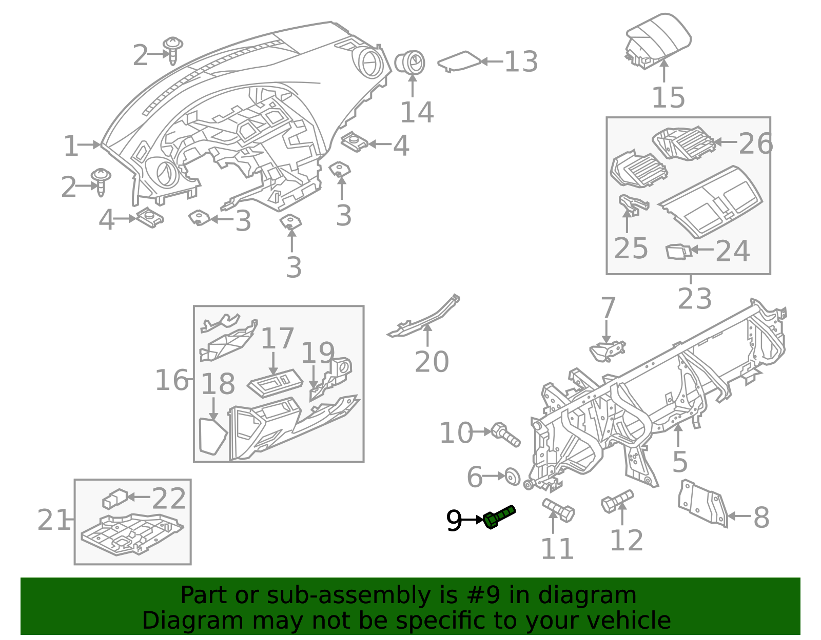 2010-2013 Mazda 3 Mount Bolt 9YA0-21-22J | RealMazdaParts.com