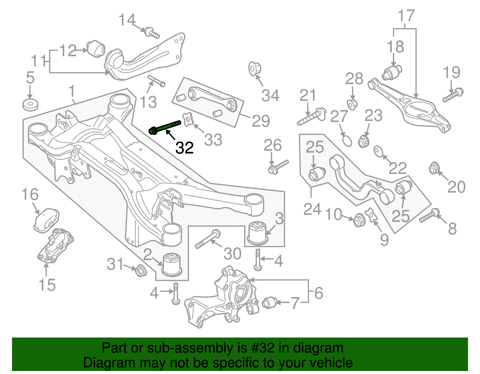 N-912-013-01 - Knuckle Mount Bolt 2009-2025 Volkswagen | Wolfsburg ...