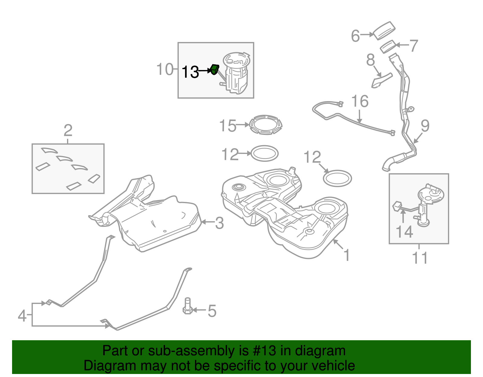 2008-2012 Ford Motorcraft™ Fuel Gauge Sending Unit PS-314 | Ford OEM ...