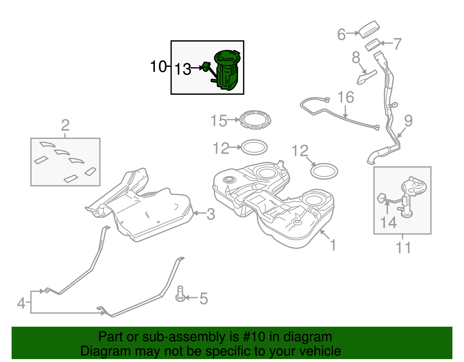 2010-2012 Ford | Motorcraft™ Fuel Pump And Sender Assembly | PFS-588 ...