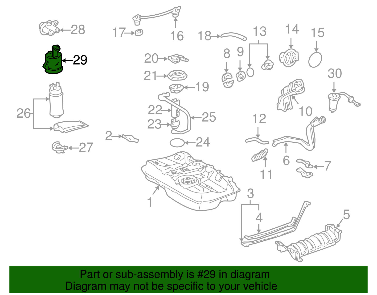 1997-2001 Toyota Fuel Filter 23300-79545 | OEM Parts Online