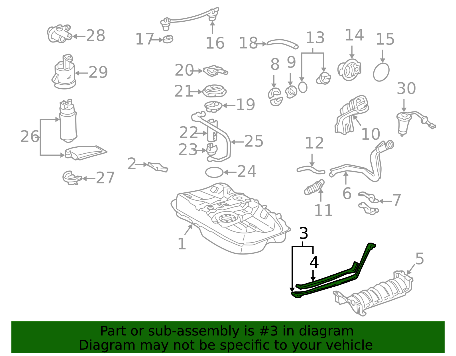 1992-2004 Toyota Fuel Tank Mount Strap 77601-33010 | Toyota Parts Center