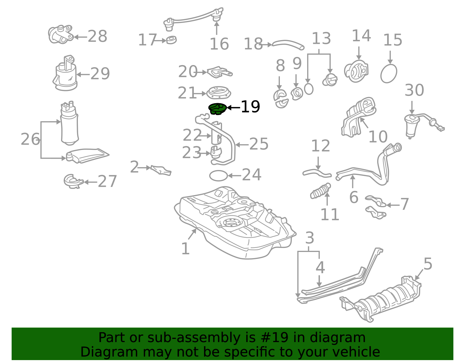 1997-2001 Toyota Camry Fuel Pump Housing 77024-33010 | Toyota Parts Center