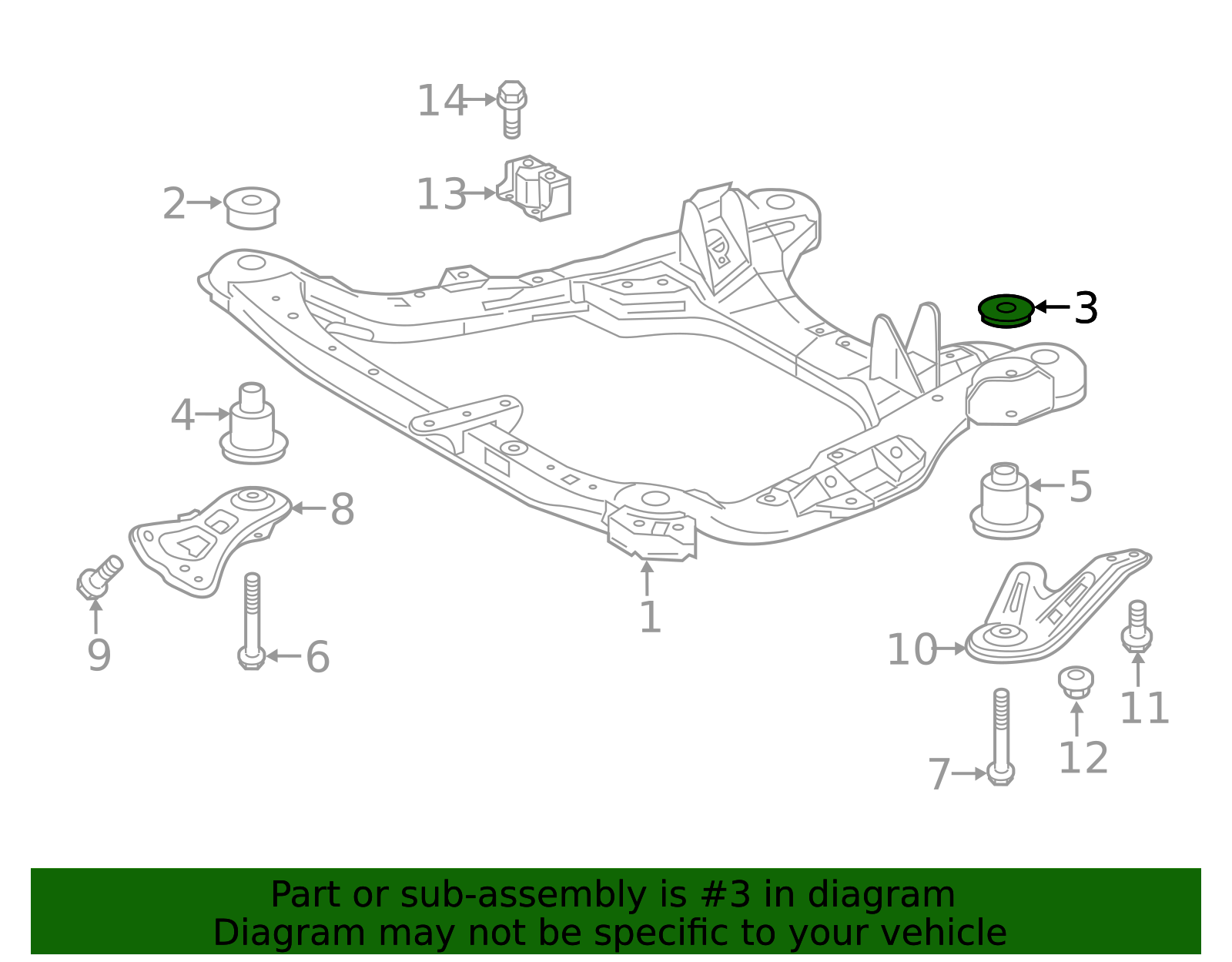 2001-2020 Toyota 2001-2020 Toyota - Engine Cradle Stopper 52216-06030 ...