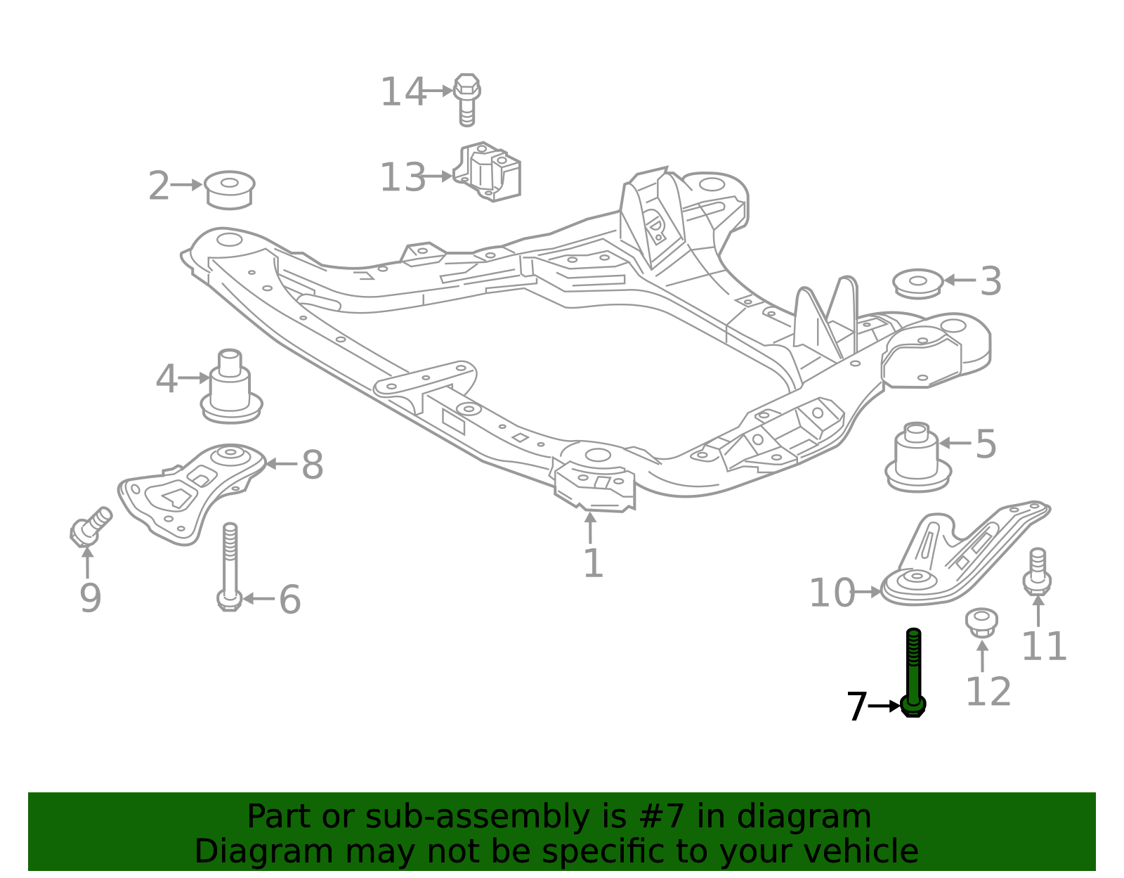 Engine Cradle Bolt 90080-11470 | OEM Parts Online