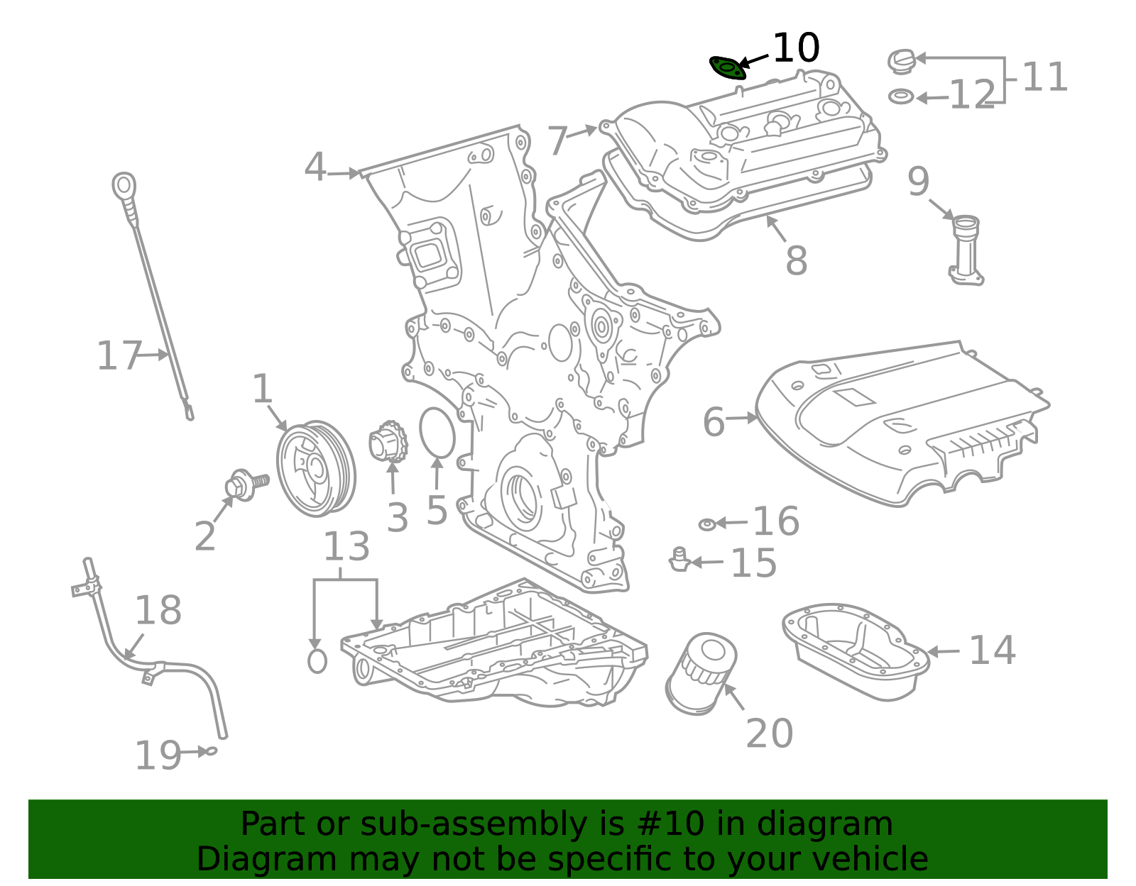 Genuine Official Toyota Gasket, Oil Filler Cap Housing part# 12196 ...