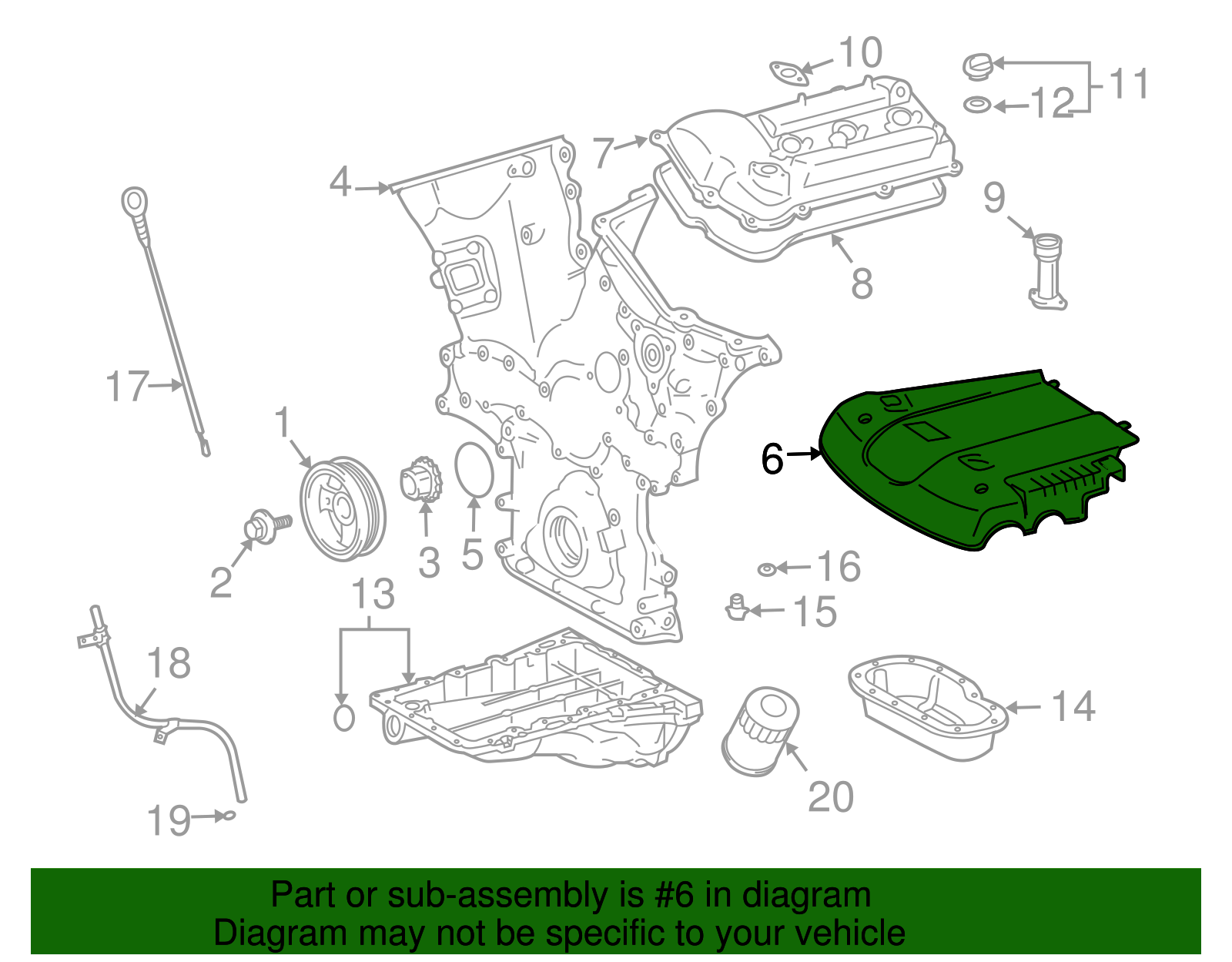 11259-31900 - Engine Cover 2003-2009 Toyota | Longo Toyota Parts