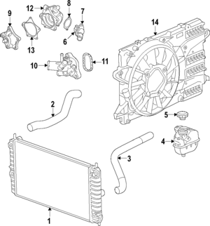 2019-2025 Chevrolet Malibu Engine Radiator 84493651 GM | GMPartsDirect.com