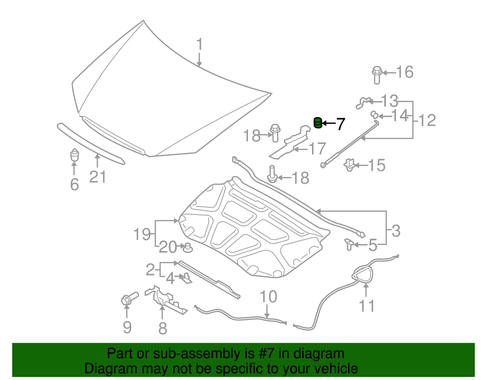81738-24210 - Hood Bumper 2004-2019 Kia | Kia.Parts Store