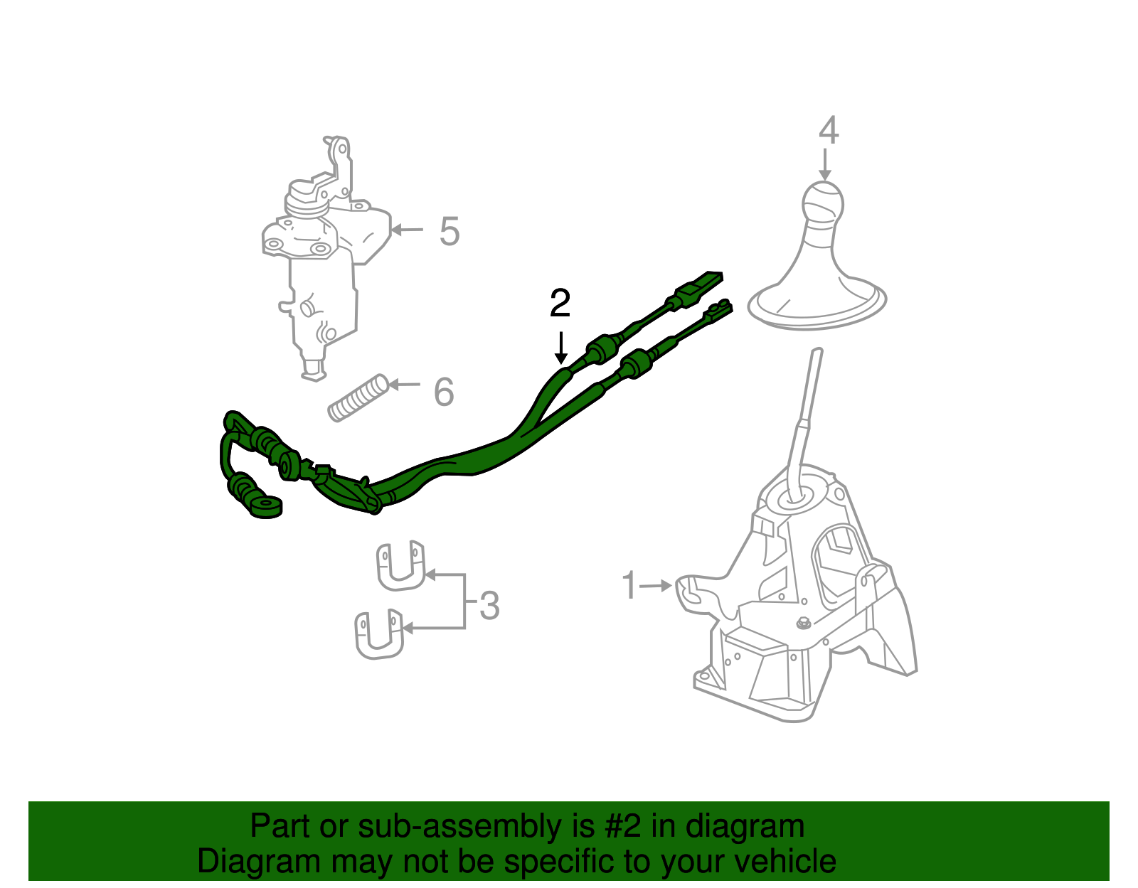 6L8Z-7E395-AA - Cable 2007-2012 Ford Escape | Big 3 Auto Parts