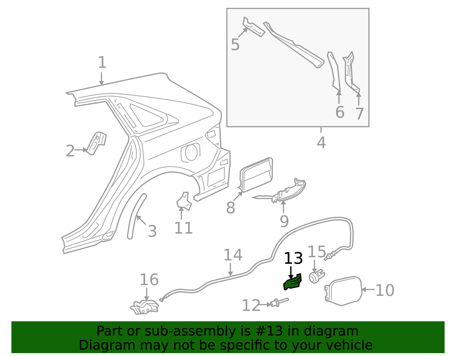 2002-2015 Toyota Fuel Door Spring 77360-33030 | OEM Parts Online