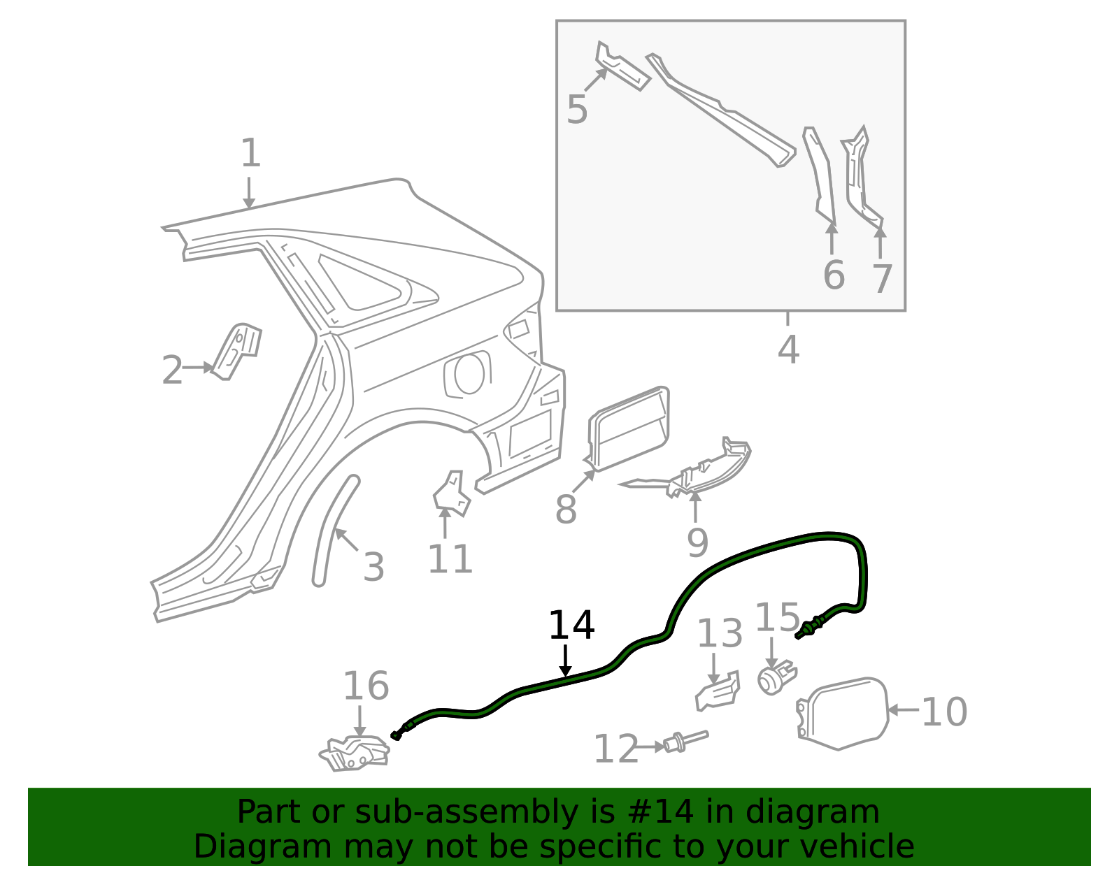 2009-2015 Toyota Venza Release Cable 77035-0T010 | MotorMotor
