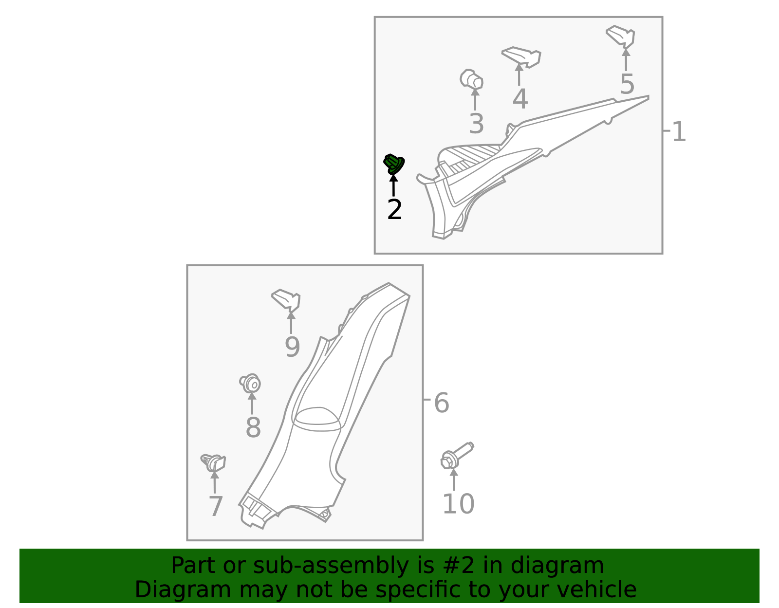 2019-2025 Volkswagen Upper Quarter Trim Clip 3B0-880-385-B | OEM Parts ...