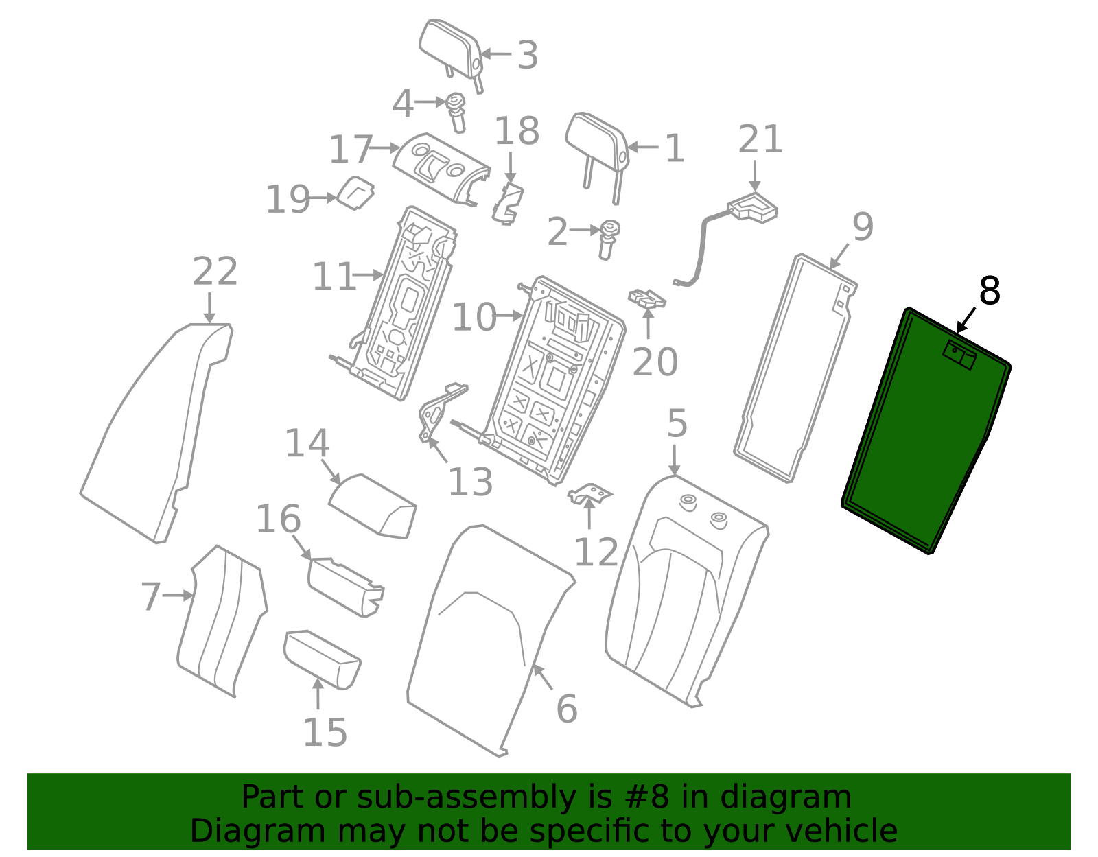 2019-2025 BMW 2019-2024 BMW - Seat Back Panel 52-20-7-499-650 | BMW ...