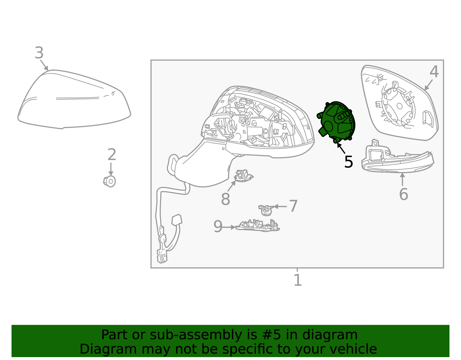 2021-2025 Toyota Sienna Mirror Motor 87985-08200 | Toyota Parts Center