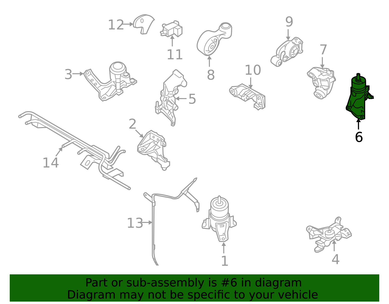 Genuine Rear Engine Mount Insulator (z52 R52) - 11320-3JA0B ...