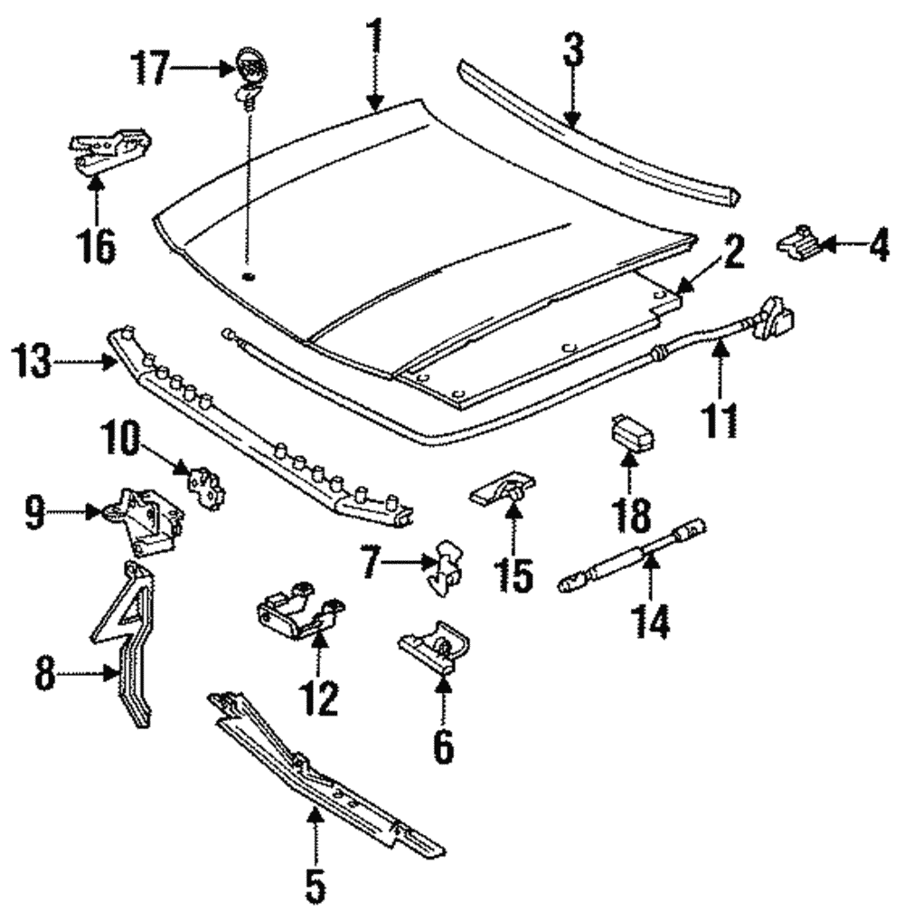 1991-1993 GM Primary Hood Latch Release Cable 10186229 | Parts McElveen