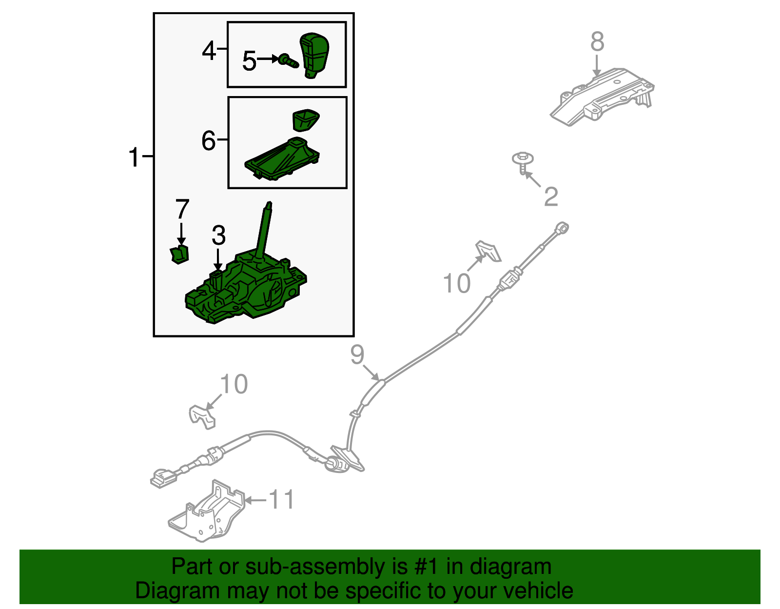 2013-2016 Lincoln MKS Gear Shift Assembly GA5Z-7210-AB | Ford OEM Parts ...