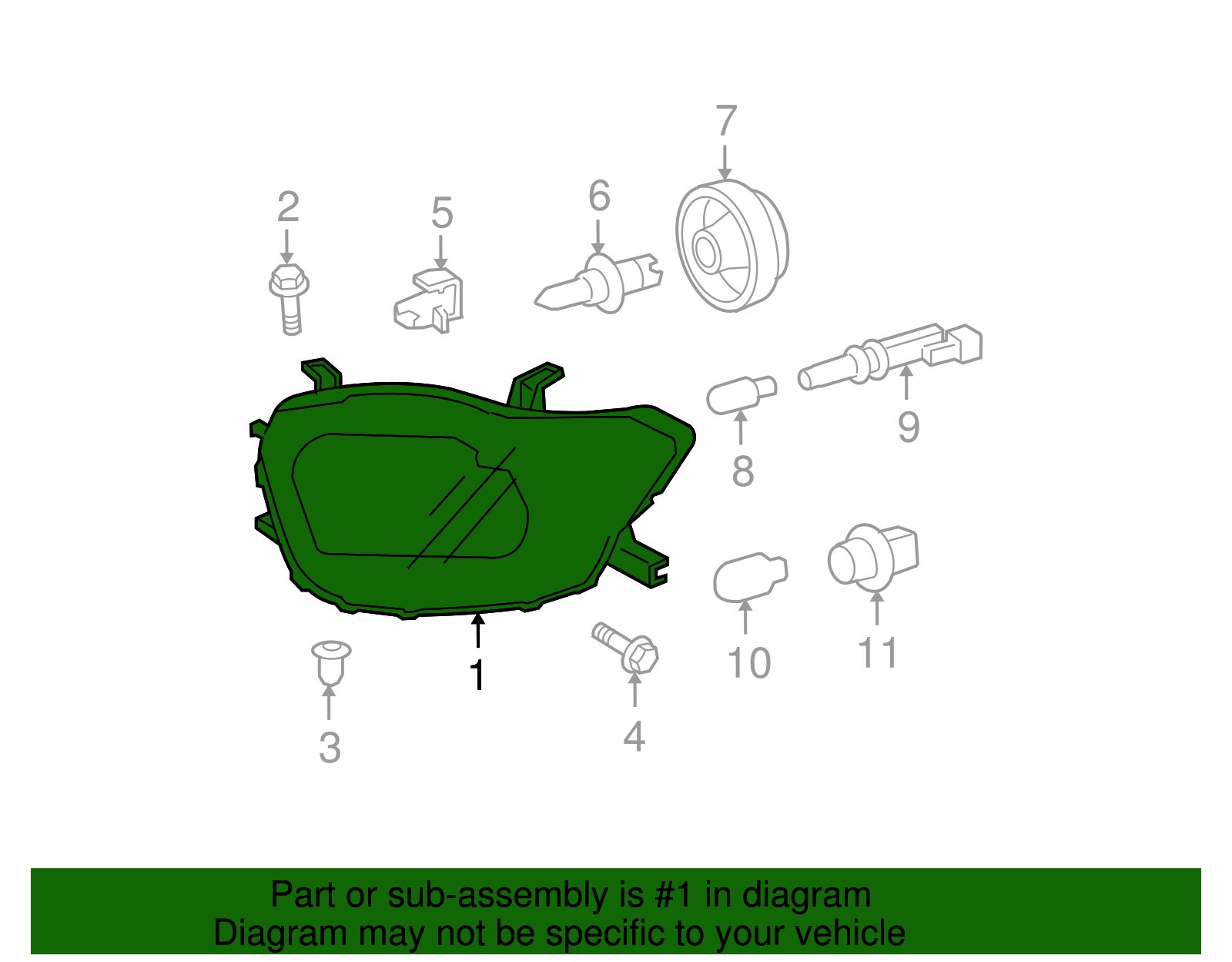 81170-48460 - Headlamp Assembly Left 2008-2010 Toyota Highlander ...