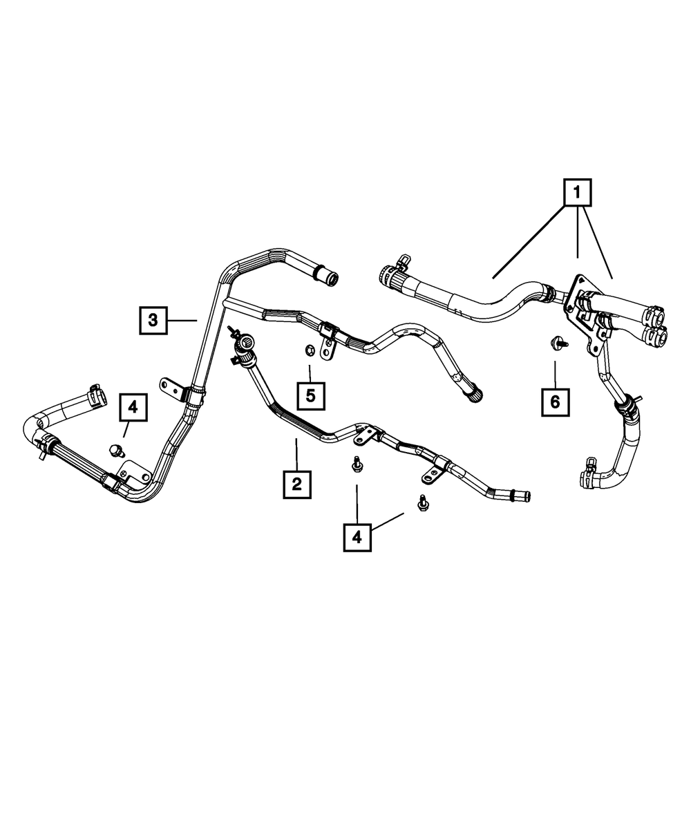 55038030AN - Heater Supply And Return Hose And Tube 2011-2019 Mopar ...