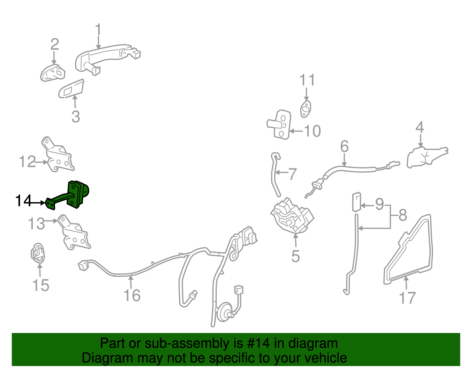 13363545 - 2012-2017 Buick Verano - Rear Door Check Assembly | My GM Part