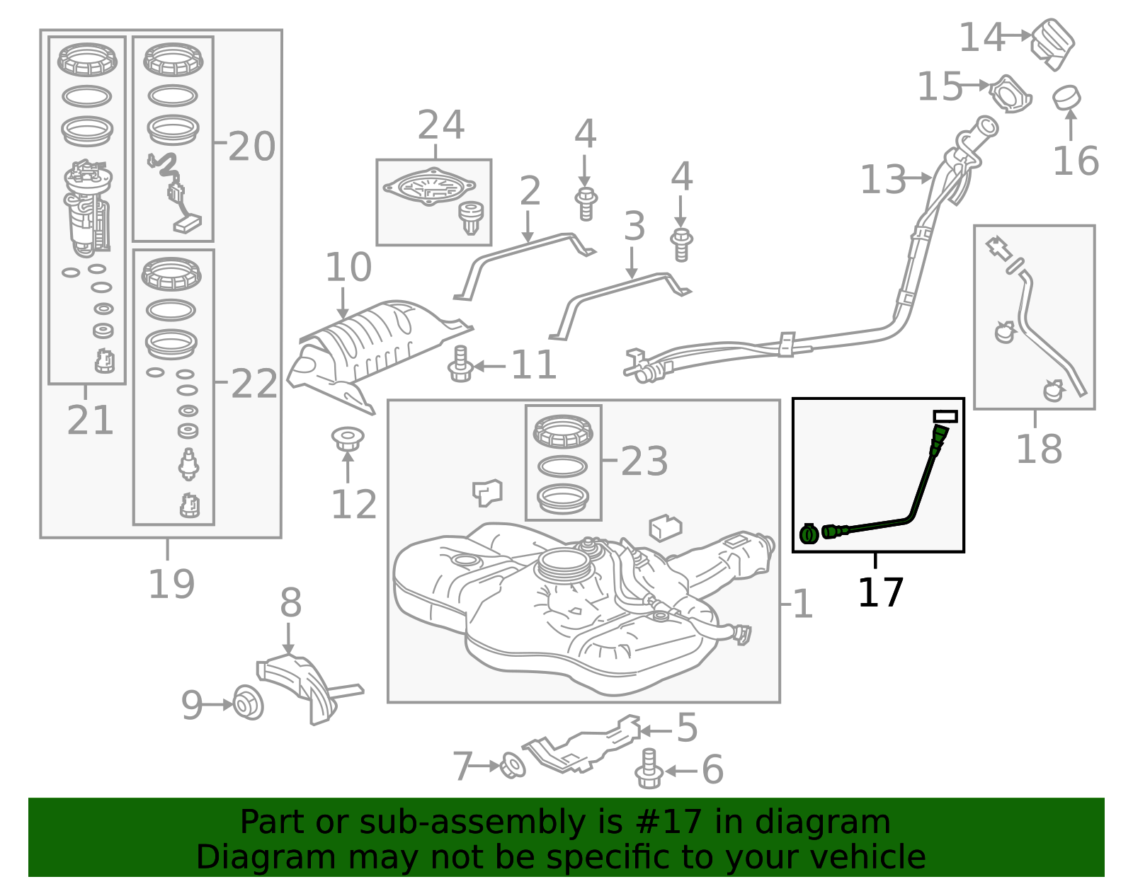 2015-2020 Honda Fit Fuel Tank Vent Hose 17377-T5R-A01 | OEM Parts Online
