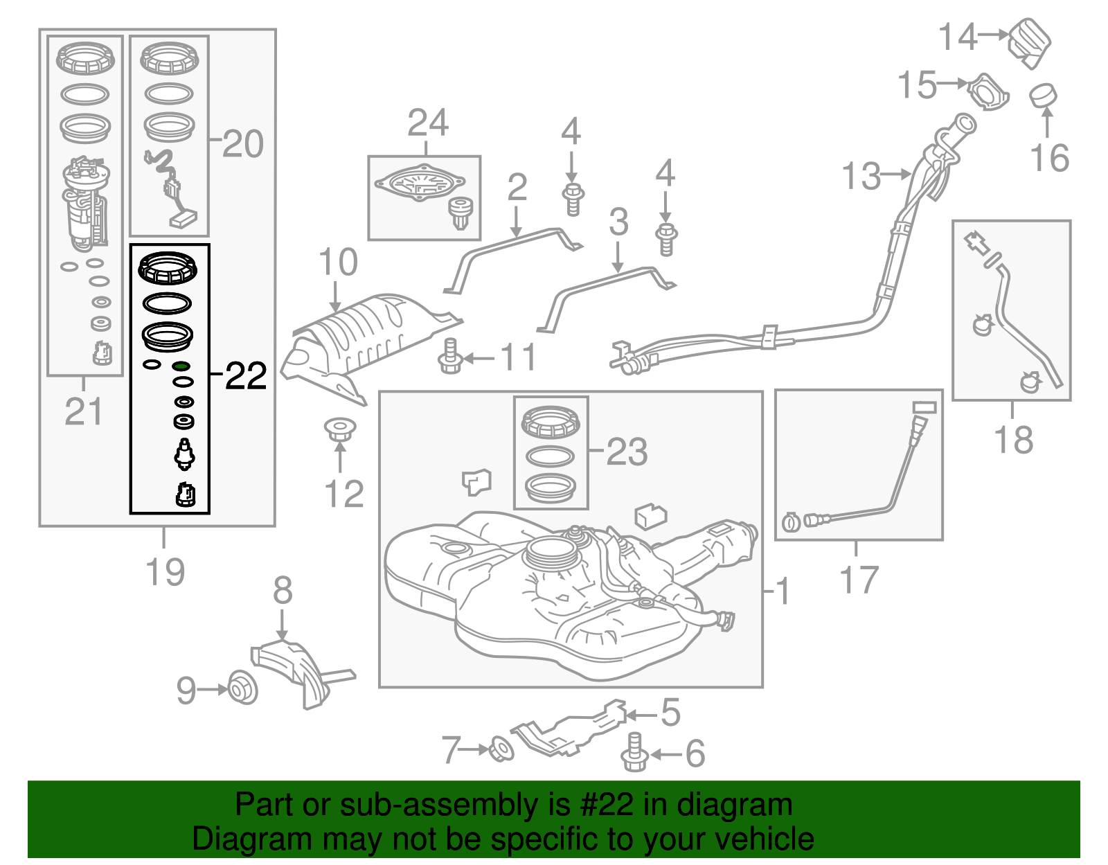 OEM 2015-2022 Honda Fuel Pressure Regulator 17052-T5R-A00 | Honda ...