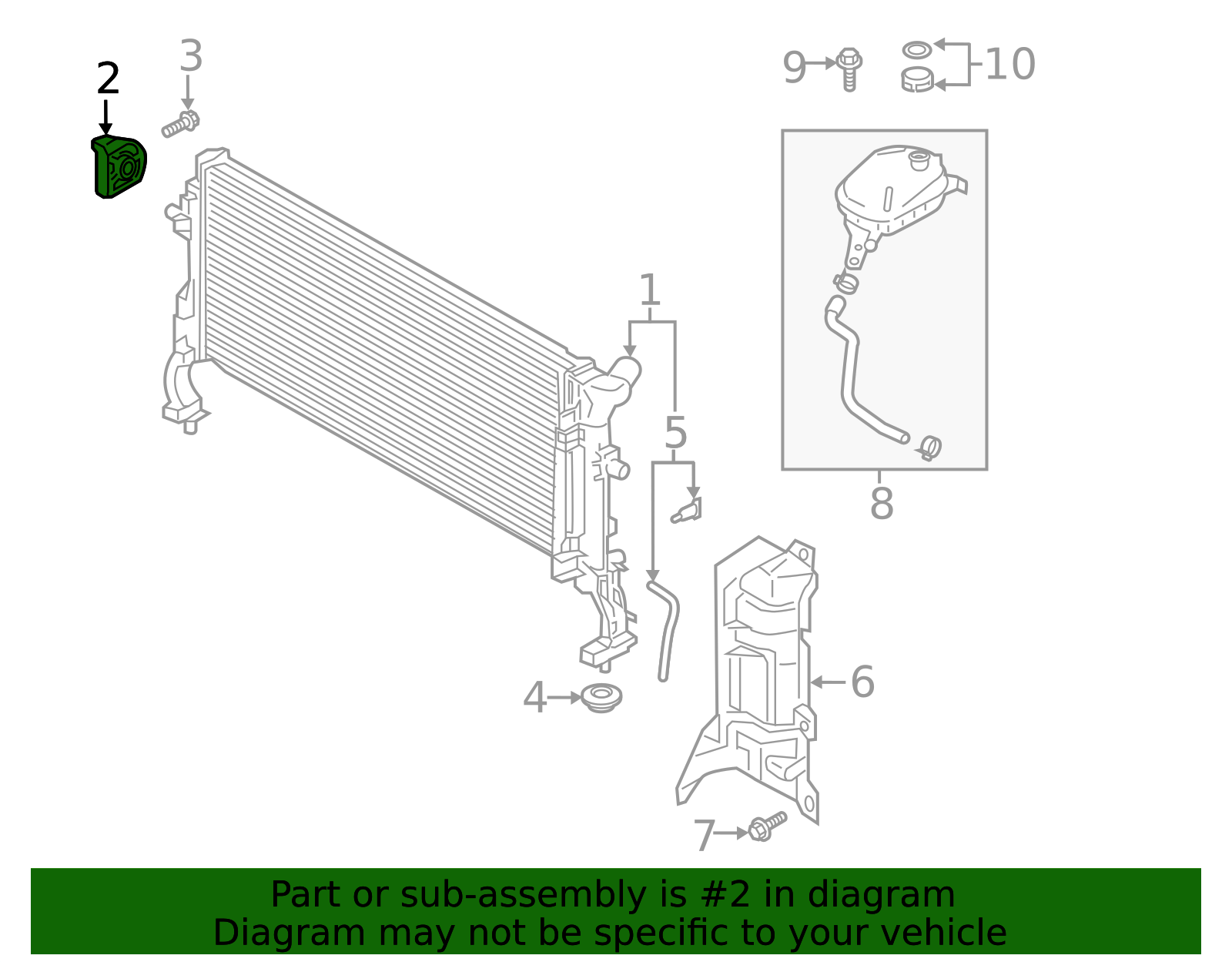 25333-M6000 - Radiator Upper Bracket 2020-2024 Kia Forte | Kia.Parts Store