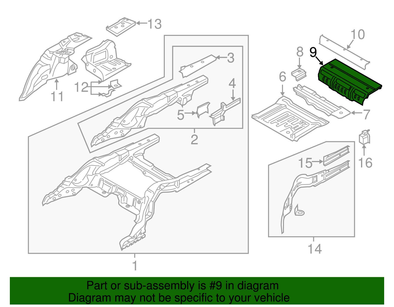 Genuine BMW 41-00-7-431-643 | Rear Floor Pan | FREE Shipping on Most ...