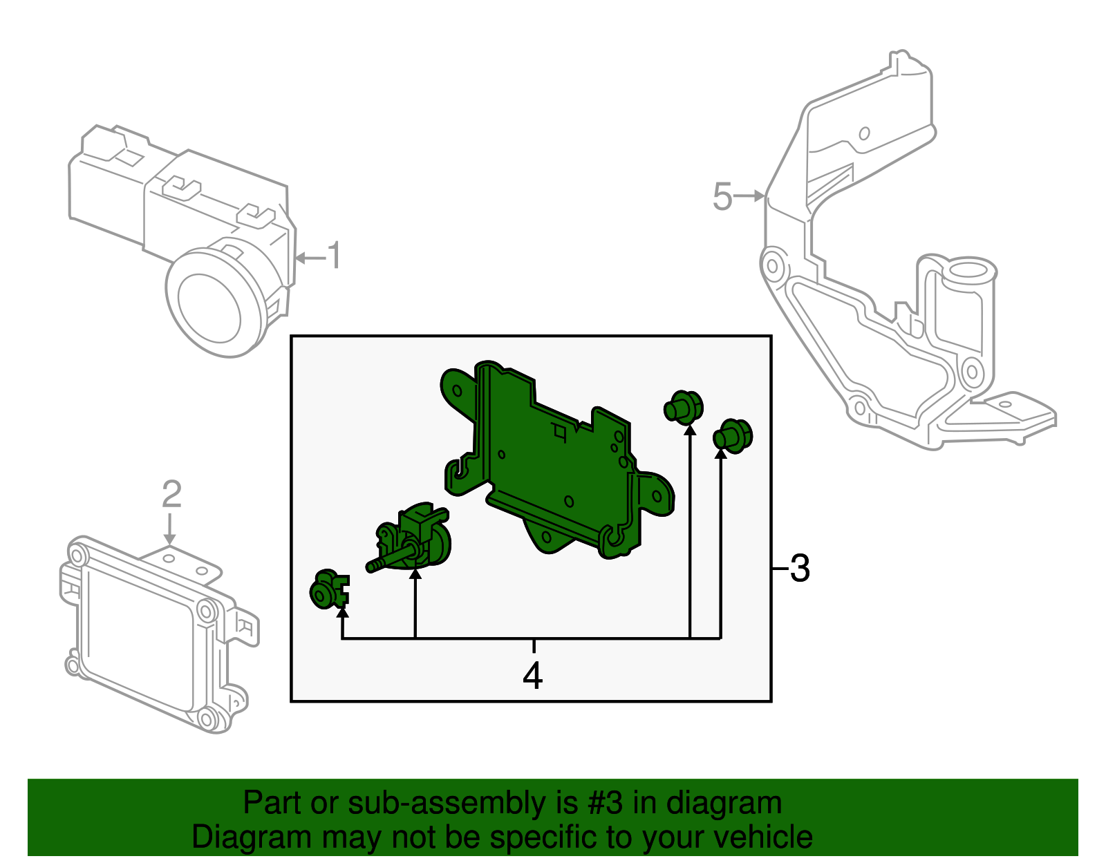 36804-T2A-A01 - 2016-2017 Honda Accord - Bracket Radar | Honda Parts Cheap