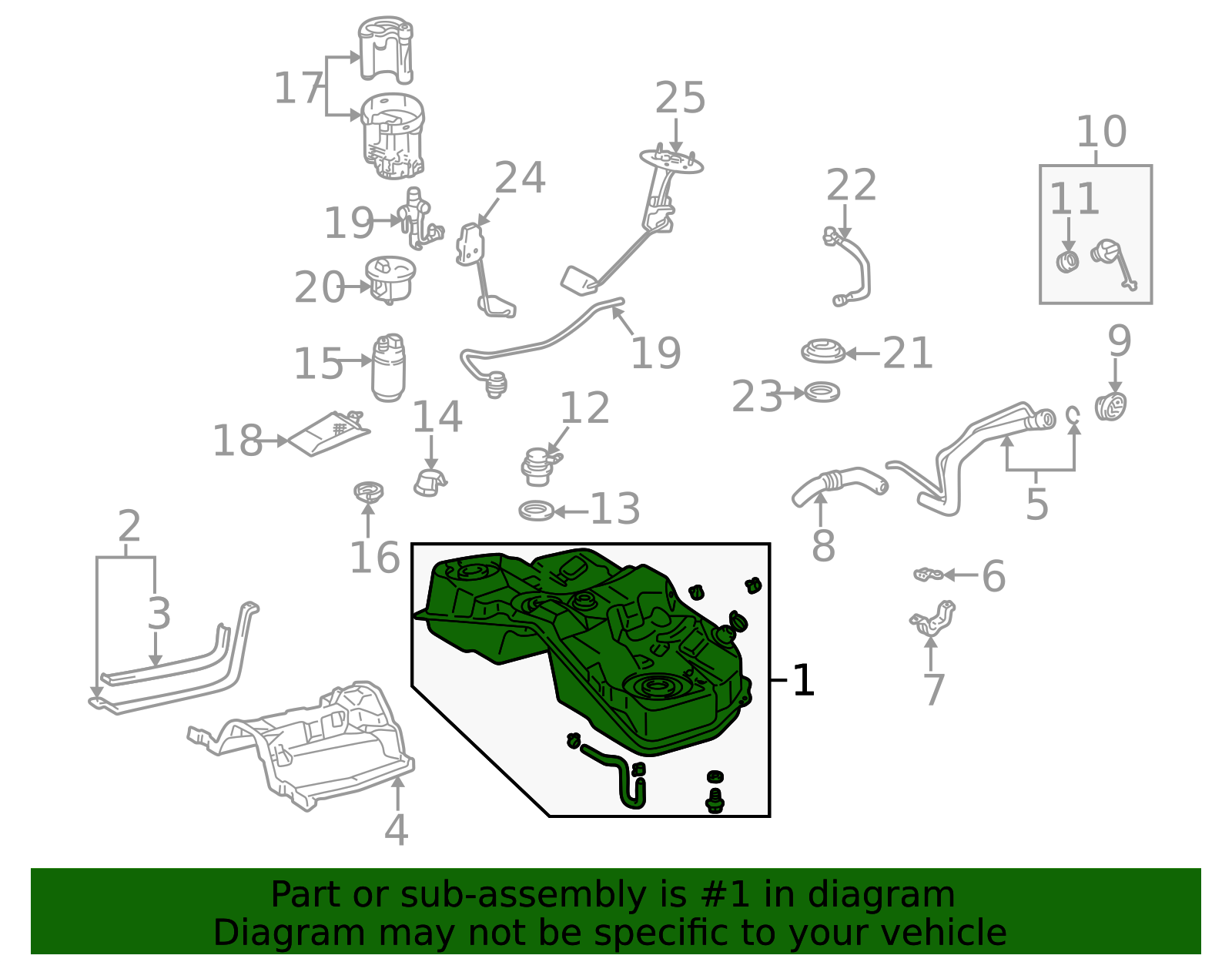 7700150101 - 2001-2006 Lexus LS430 Fuel Tank Assembly - OEM Vehicle Parts