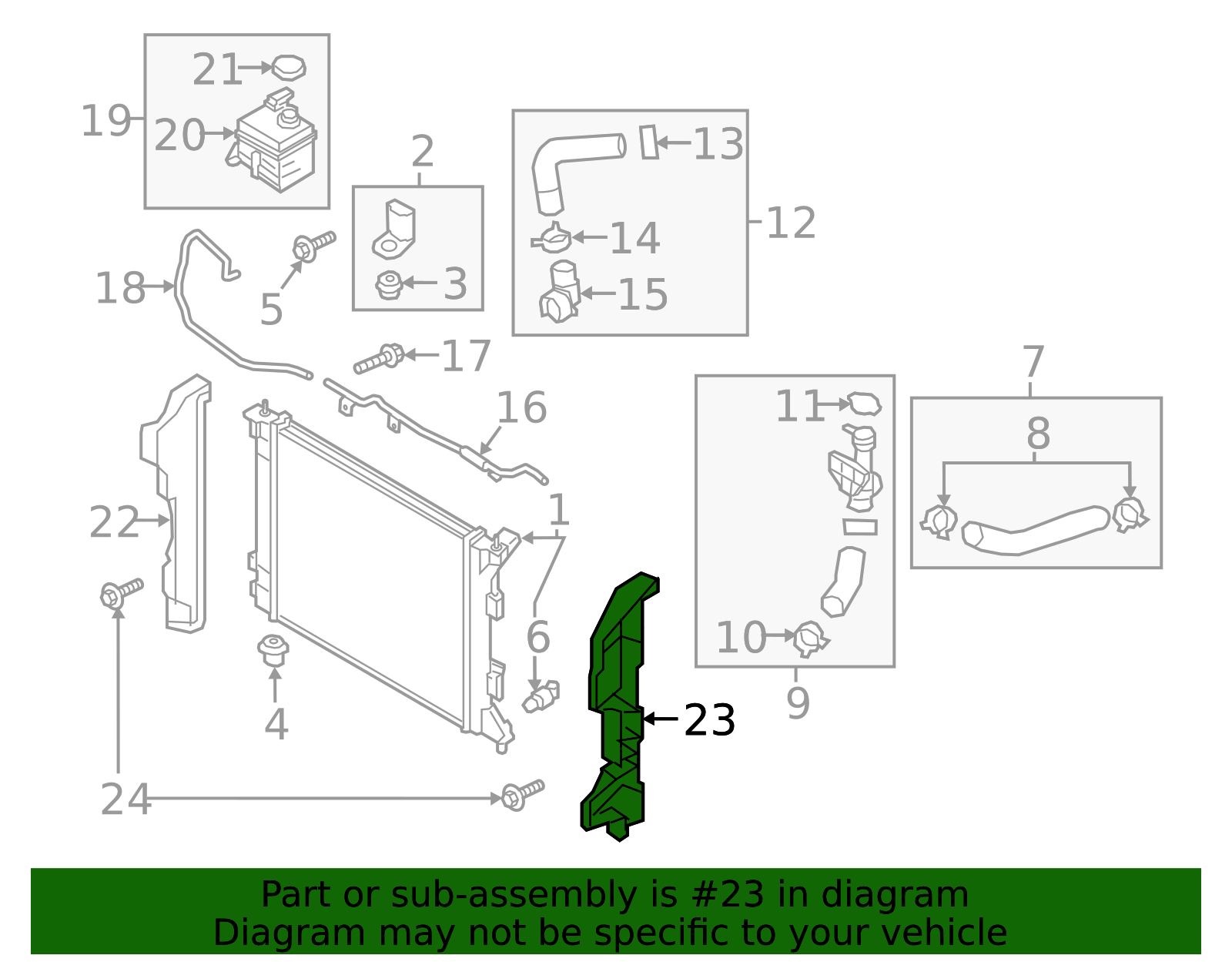 2017-2019 Kia Soul | Radiator Support Baffle | 29136-B2300 | Kia Auto Parts