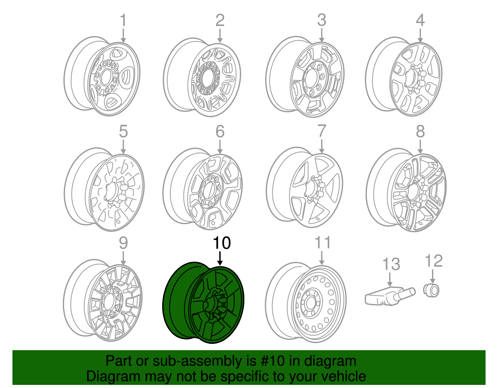 84711930 - 20x8.5 Aluminum Wheel 2016-2019 GM | GM Wholesale Direct