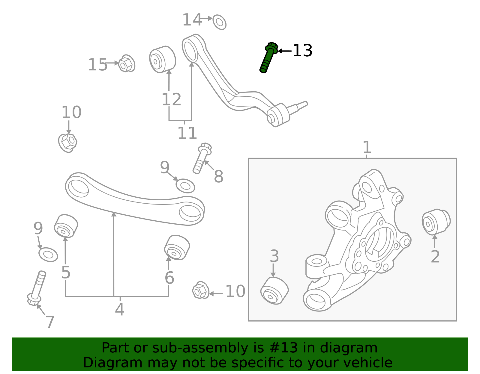 Hyundai - 62617-3M000 - Ft Upper Control Arm Mount Bolt - 2006-2025 ...
