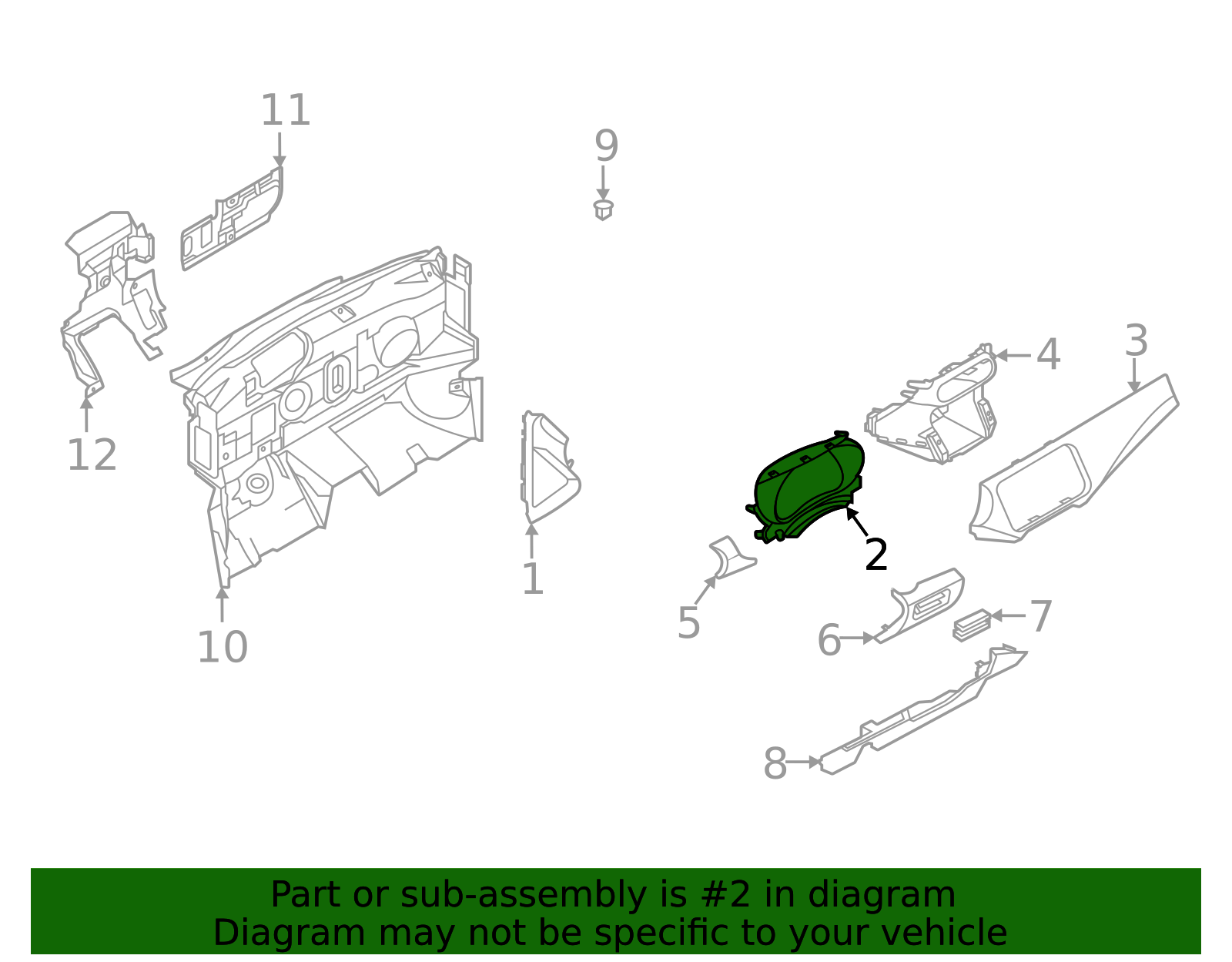 68240-5EF0A - 2020-2024 Nissan Versa - Cluster Panel | Anicra Nissan Parts