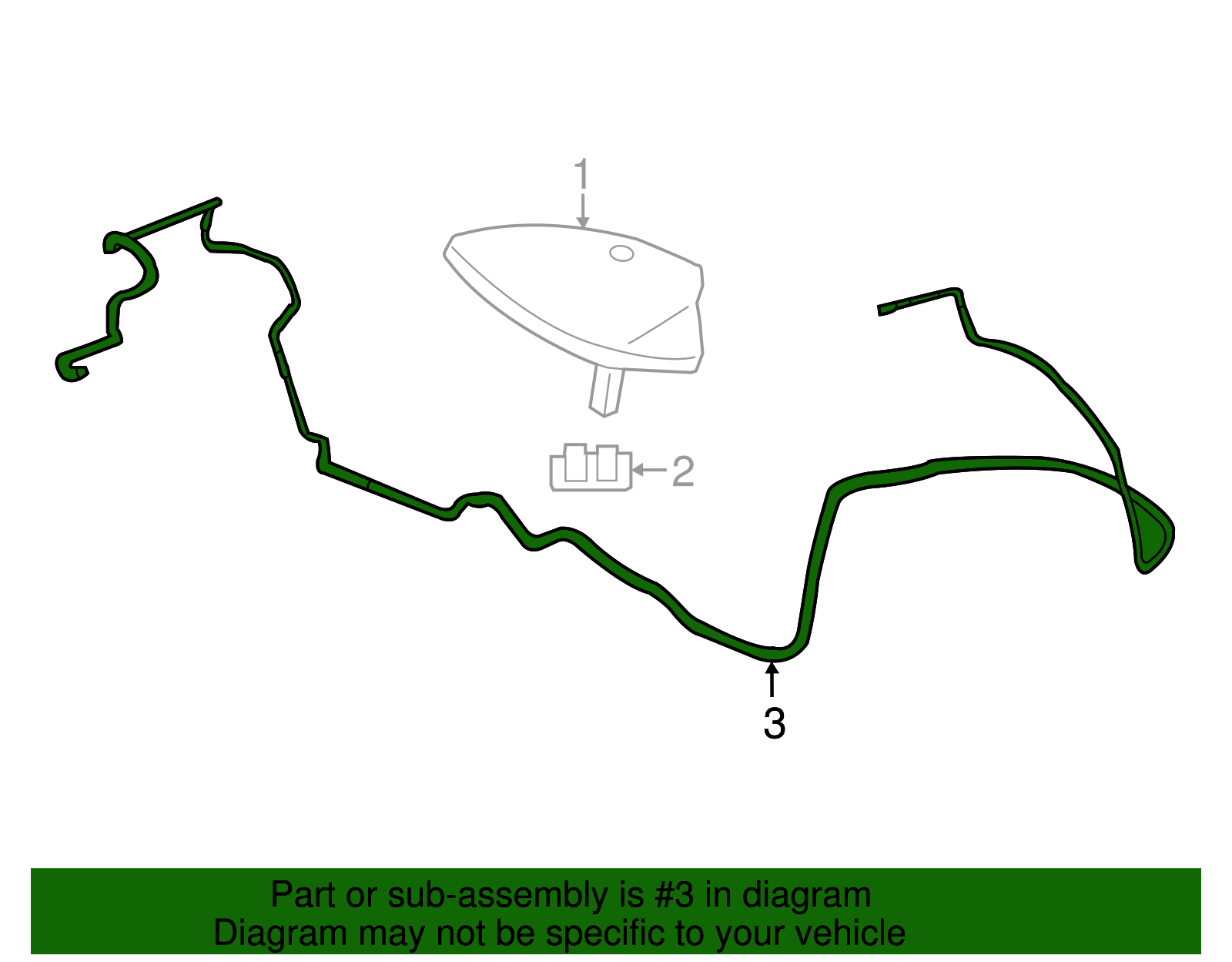 84666827 - 2018-2021 Buick Enclave - Headlining Antenna Coaxial Cable ...