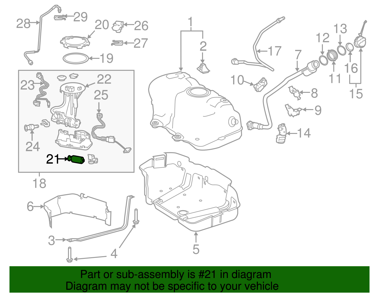 Genuine Toyota Fuel Pump part# 23221-25030 for 2018-2025 Toyota ...