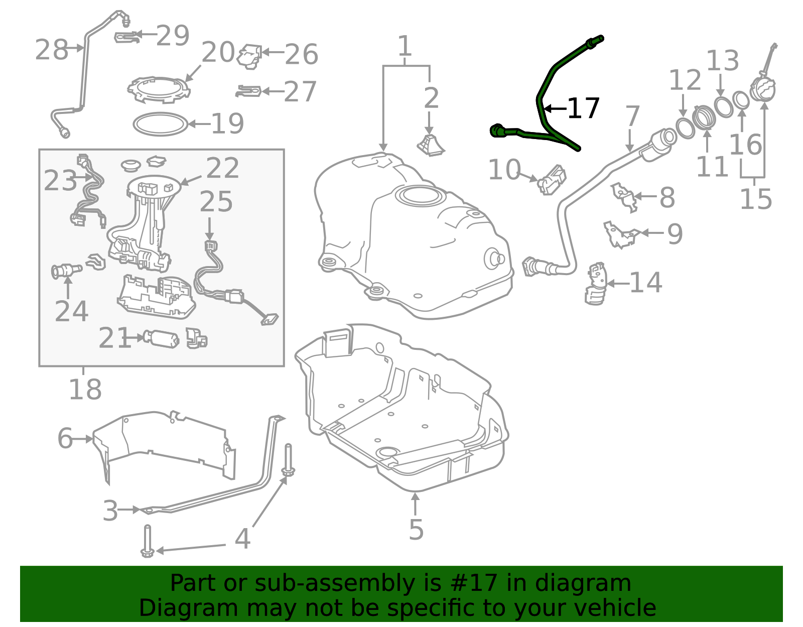 2018-2024 Toyota 2018-2024 Toyota - Fuel Tank Vent Hose 77226-06180 ...