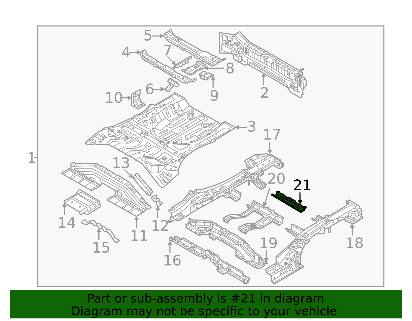 65832-N9000 - Rear Cross-Member 2023-2026 Kia Sportage | Kia.Parts Store