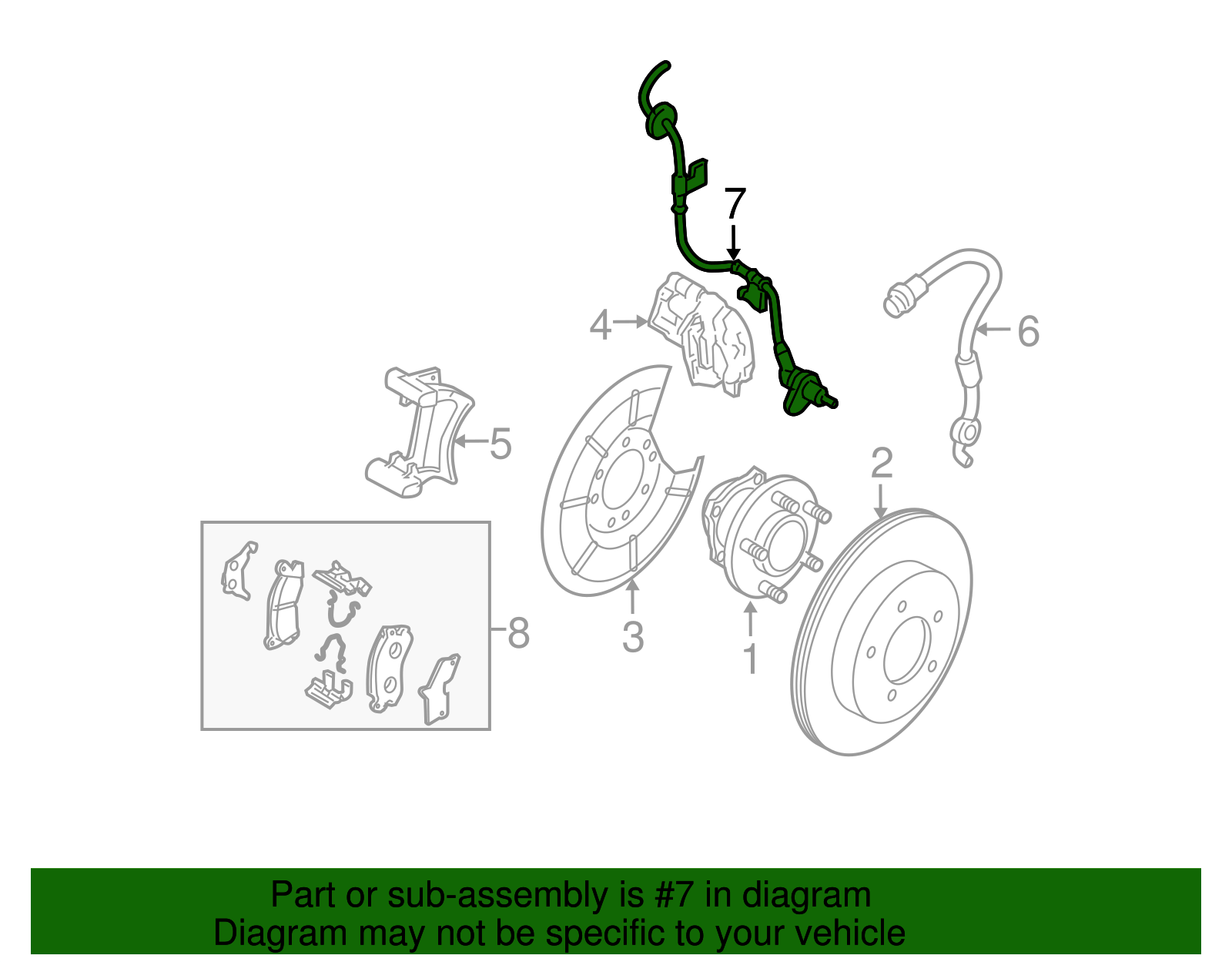 2004-2015 Mazda ABS Wheel Speed Sensor BP4K-43-711B | OEM Parts Online