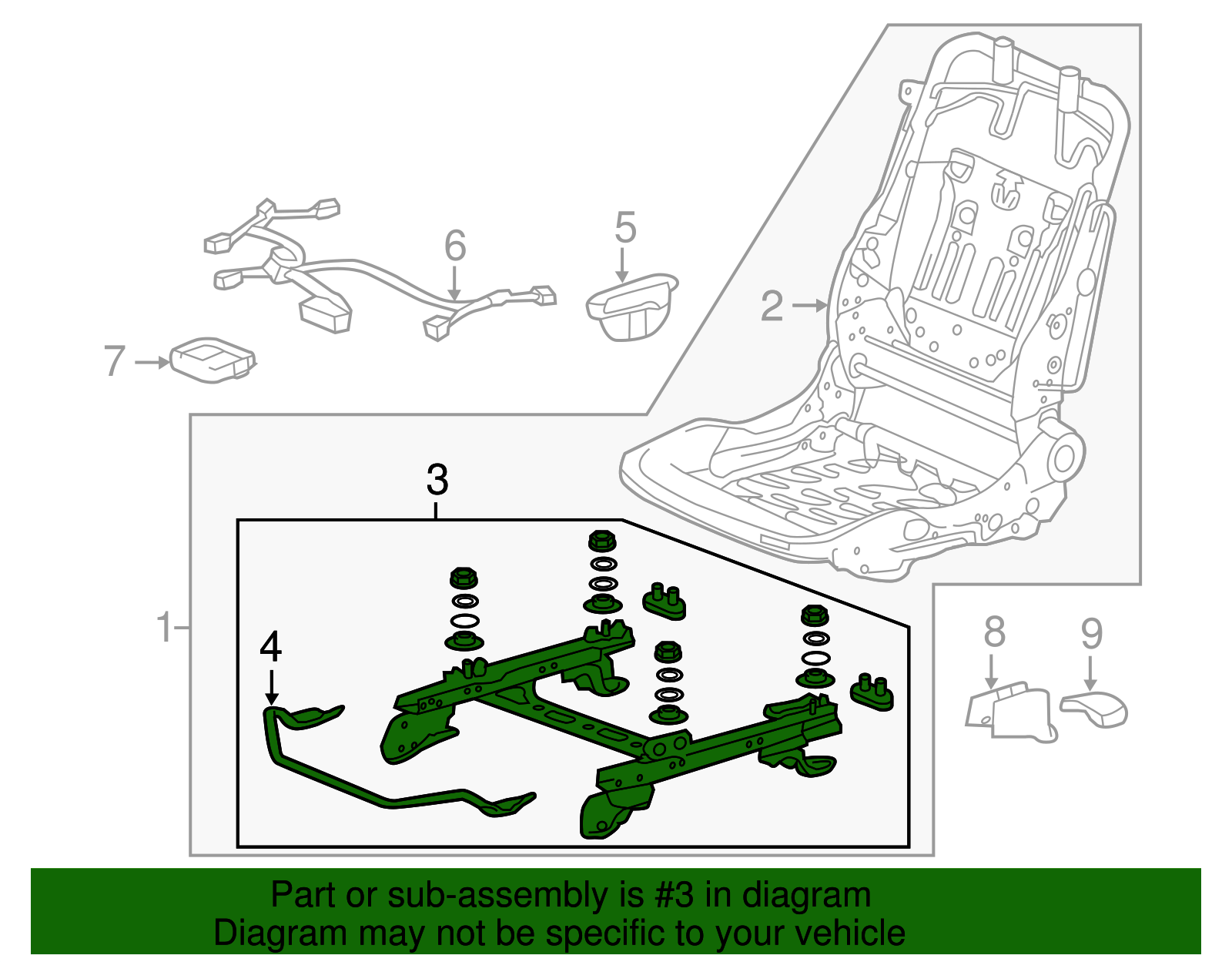 81166-T2A-A01 - 2014 Honda Accord - Sensor Seat Weight | Genuine Honda ...